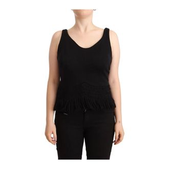 Ermanno Scervino Femme, Tops, Noir, Taille: 38 FR D&eacute;bardeur Sans Manches