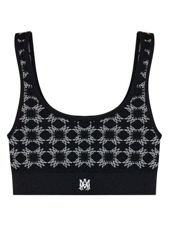 Amiri soutien-gorge &agrave; monogramme Ma Quad - Noir