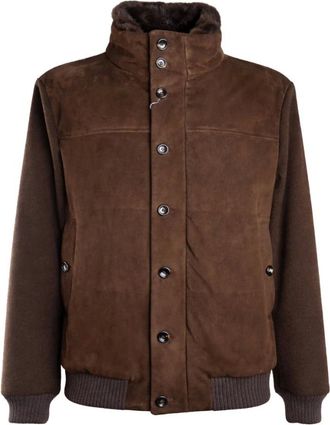 Loro Piana Homme, Vestes, Brun, Taille: 2XL Bomber Jacket