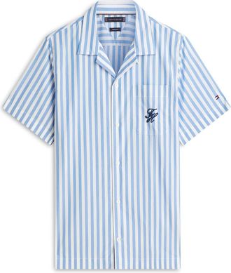 Tommy Hilfiger Kurzarmhemd aus Baumwolle mit Blockstreifen, Regular Fit in