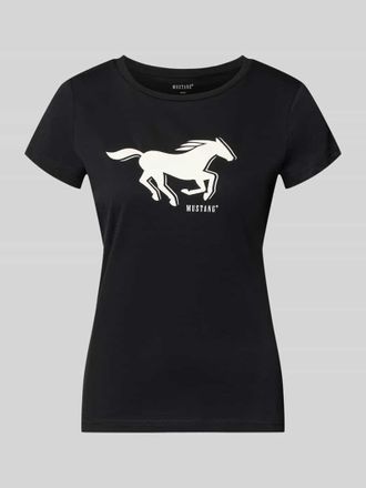 Mustang Jeans Regular Fit T-Shirt mit Logo-Print Modell Loa