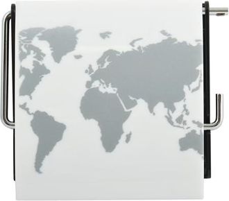MSV Toilettenpapierhalter The World aus Polystyrol, Mehrfarbig, 30 x 20 x 15 cm, Grey