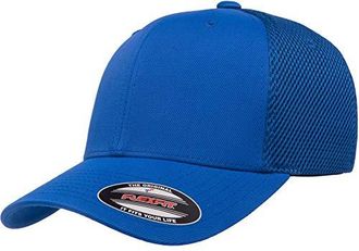 Flexfit Ultrafibre Airmesh Fitted Trucker Hat Chapeau, Bleu Marine, S/M Homme
