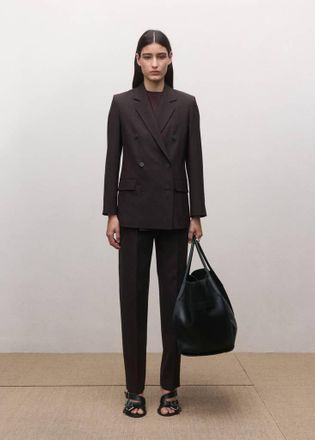 Mango Anzughose aus Wolle mit mittlerer Bundh&ouml;he pflaume - Damen - 34 - MANGO