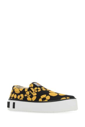 Marni Womens Printed Canvas Slip Ons Zo266 Sneaker