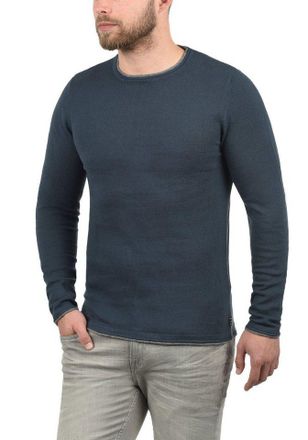 Blend Rundhalspullover BHOdin Strickpullover mit aufgerollten Abschl&uuml;ssen