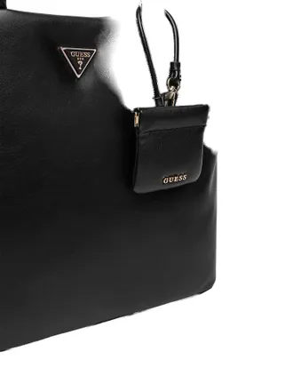 Guess Womens Tote Bag Black Polyurethane - Tote-Bags
