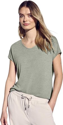 Street One Damen A322690 Leinen-Look Shirt, Pale mud Green, 46