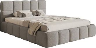 Selsey Bett Polsterbett Mit Stauraum Bettkasten 140 x 200 cm Boucle Gewebe Reißfest Cloudy Grau