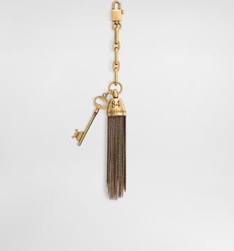 Dolce & Gabbana Metal Charm Keychain - Frau Collection Gold Onesize