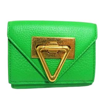 Bottega Veneta Portefeuille Tri-fold Pre-owned - Femme - Pre-owned - Vert - Taille: ONE Size