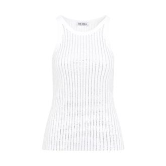 The Attico Geripptes Strick-Tanktop - - Tops - Damen - Wei&szlig; - S