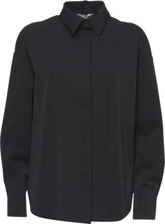 Max Mara Femme, Blouses et Chemises, Noir, Taille: 40 FR Camicia in Jersey Tecnico Mmbaita