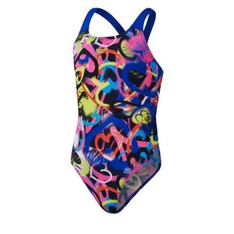 Speedo Kinder Schwimmanzug PT ALV PWRBCK JF PINK/BLUE
