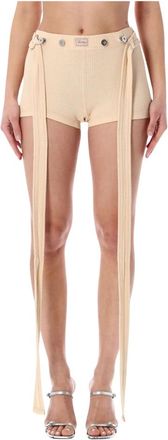 Jean Paul Gaultier Femme, Shorts, Beige, Taille: 40 FR Patch Shorts
