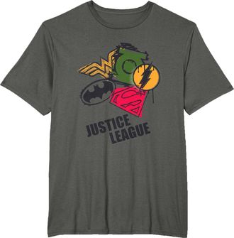 DC Comics Justice League Spray Logos T-Shirt