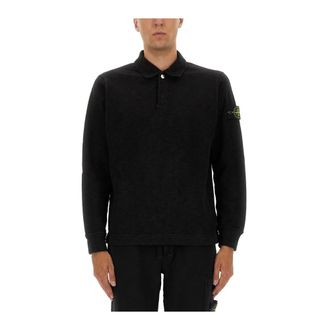 Stone Island Vanis&eacute; Brushed Heavy Cotton Jersey - Homme - Vestes - Noir - Taille: S
