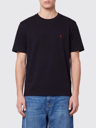 Ami T-shirt &agrave; col rond en coton biologique avec broderie Ami de Coeur