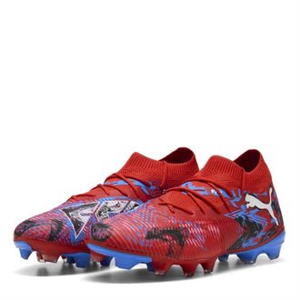 Puma Future 8 Match Fu&szlig;ballschuhe mit festem Boden f&uuml;r Herren (Rot/Blau)