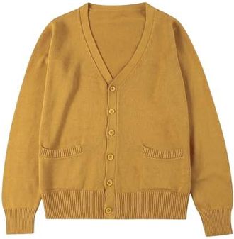 Generic Femmes Col V Solide Tricot Top Cardigan Mode Cardigan Printemps Fin Manches Longues Slim Vestes, kaki, Taille XL