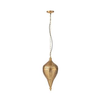 Paris Prix Paris Prix - Lampe Suspension en M&eacute;tal Goutte 53cm Or