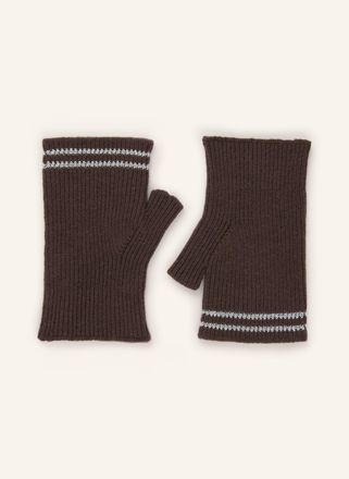 Herno Herno Handschuhe Mit Glitzergarn braun