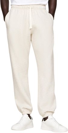 Tommy Hilfiger Herren Jogginghose Essential Fleece mit Tunnelzug, Beige (Heathered Oatmilk), 3XL