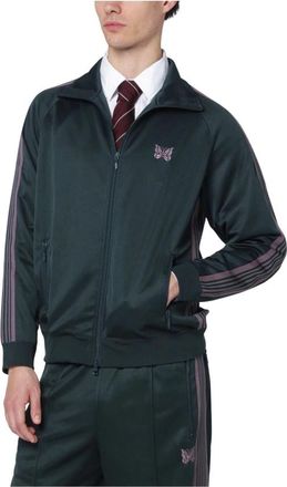 Needles Homme, Sweatshirts et sweats &agrave; capuche, Vert, Taille: L Track Jacket