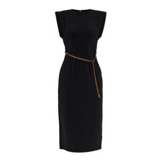 Michael Kors Femme, Robes, Noir, Taille: 36 FR Robe avec cha&icirc;ne d&eacute;corative