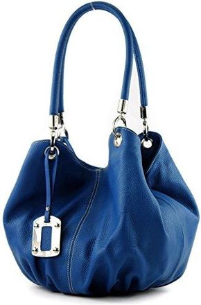 modamoda.de sac sac italien en cuir &eacute;pais 228, Couleur:bleu