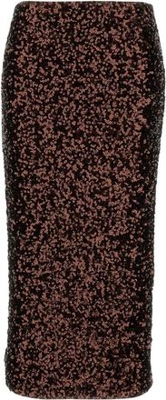 Rotate Rotate Birger Christensen, Femme, Jupes, Brun, Taille: 36 FR Gonna a tubino longuette