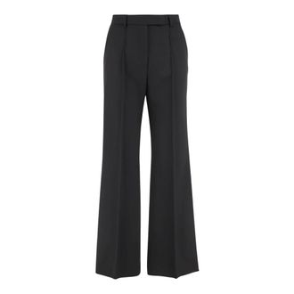 Ql2 Quelledue Woll- und Lyocell-Ma&szlig;geschneiderte Hose - - Trousers - Damen - Schwarzk - XL