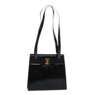 Ferragamo Pre-owned Coated canvas sacs-ports-paule - Femme - Pre-owned - Noir - Taille: ONE Size