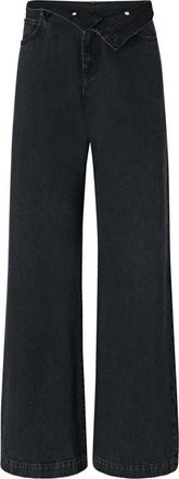 Pinko Wanda Waist Down Wide Leg - - Jeans - Damen - Schwarzk - W30