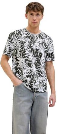 Jack & Jones Jjebryan AOP T-Shirt S/S &agrave; col Rond Noos, Noir, L Hommes