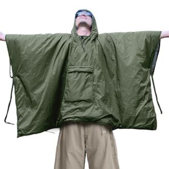 Generico BASSE PORTABLE SHEDABLE - NYLON 40D PU1000, Poncho &agrave; poil ext&eacute;rieur imperm&eacute;able | &Eacute;quipement de camping &eacute;pais respirant chaud pour laventure alpiniste