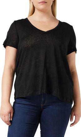 Peppercorn Dicte V-Ausschnict T-Shirt Damen | Basic Tshirt Damen | Frühling Bluse T Shirt Damen Kurzarm | Shirt Damen Elegant Mit Kurzen Ärmeln | Damen Tshirt Gr