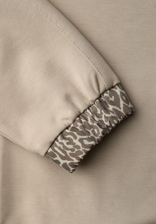 Street One Sweatjacke silk look hoody jacket w.print