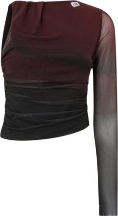 GCDS Gcds, Femme, Tops, Multicolore, Taille: 34 FR Top asym&eacute;trique en tulle Creatures