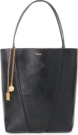 Chlo&eacute; Sac cabas Spin en cuir grain&eacute;