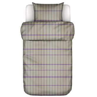 Marc O'Polo Bettwäsche Thori Forest Green Karo Muster Kariert Linien Grün Lila Flieder Winter Flanell, Größe:Zusatzkissenbezug 40x80 cm