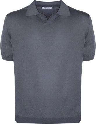 KANGRA Homme, Tops, Gris, Taille: 3XL Polo en soie et coton
