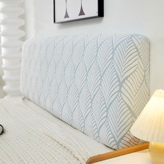 Generic Dehnbarer Kopfteil Bezug Staubschutz f&uuml;r Schlafzimmer Queen King Betten Bettkopfteil Bezug Staubschutzh&uuml;lle Blau 190-210 cm/75-82.6 Zoll