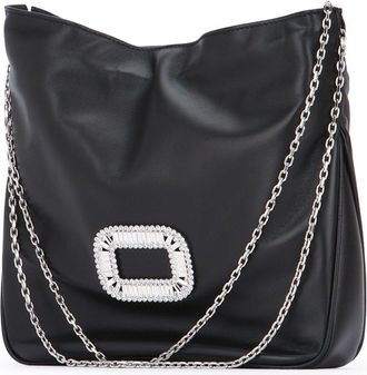 Roger Vivier Womens Pilgrim Pocket Mini Nero Clutch