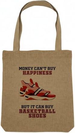 Fabulous Sac Shopping Tote Bag Aspect Lin - Basketball Shoes - Money Cant Buy Happiness Fashion Sac de Courses Toile Epaisse 360g Beige Naturel Cabas Port&eacute; Epa