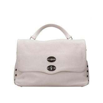 Zanellato Strukturierte Lederschultertasche mit Nieten - - Bags - Damen - Beige - ONE SIZE