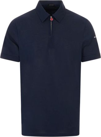 Kiton Homme, Tops, Bleu, Taille: M Polo Zipp&eacute;