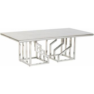 DKD Home Decor Stahlglas Kaffeetisch 120x60x40 &Auml;hnliches Glas Marmor Stahlmaterial mehrfarbiger Farbfamilienfamilie Bassentische Details