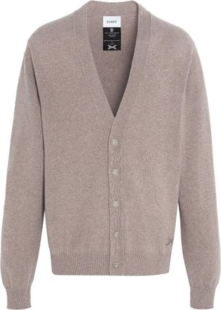 Barrie Kaschmircardigan mit Logo-Applikation - Nude