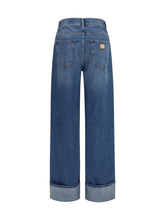 Dolce & Gabbana Womens Straight-Leg Five-Pocket Jeans Variante Abbinata Cotton